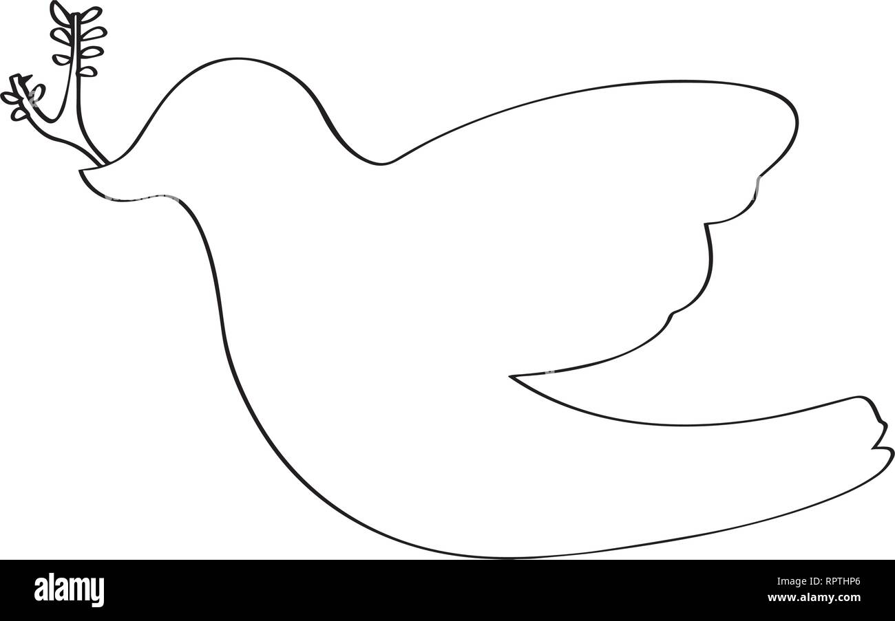Outline of a pigeon Stock Vector Image & Art - Alamy