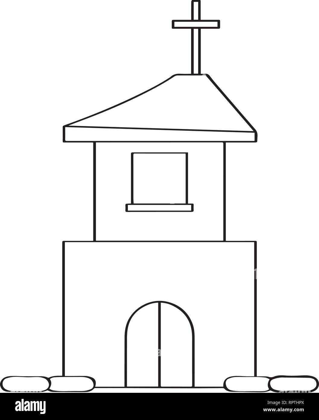 Chapel outline Stock Vector Images - Alamy