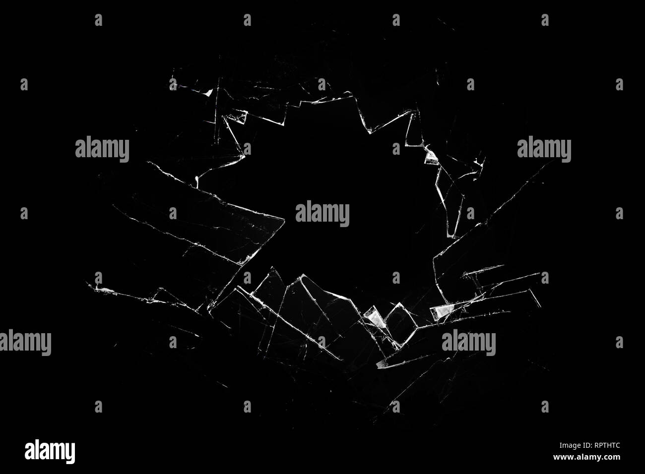 broken glass on a black background Stock Photo - Alamy