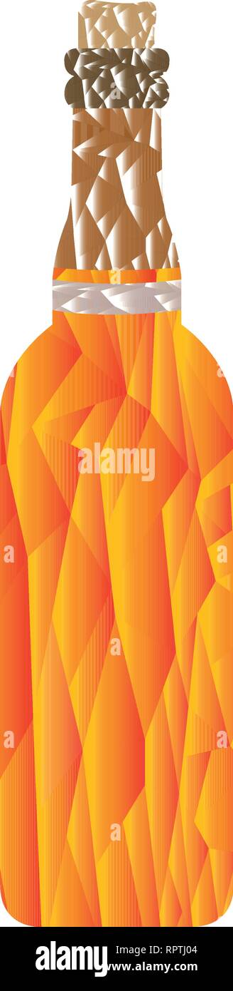 Isolated polygon beer bottle Stock Vector Image & Art - Alamy