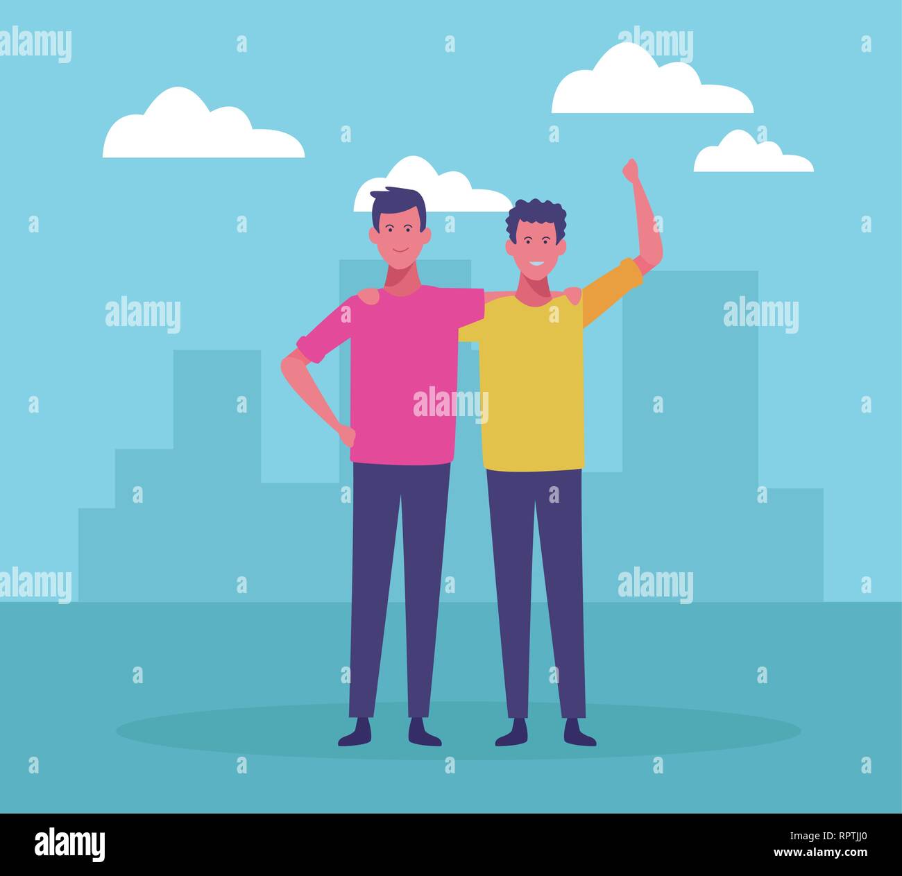 young men cartoon Stock Vector Image & Art - Alamy