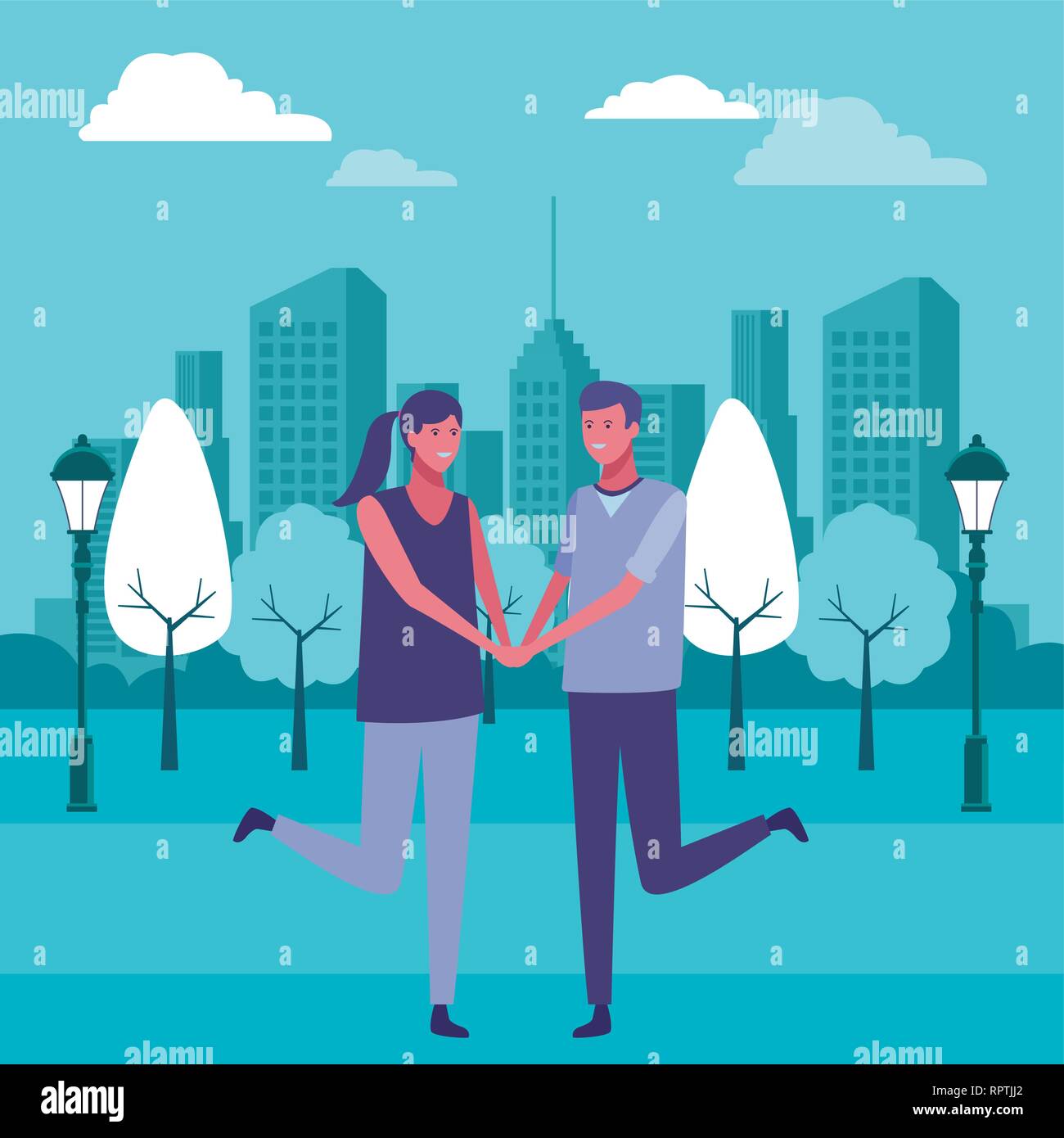 young couple cartoon Stock Vector Image & Art - Alamy