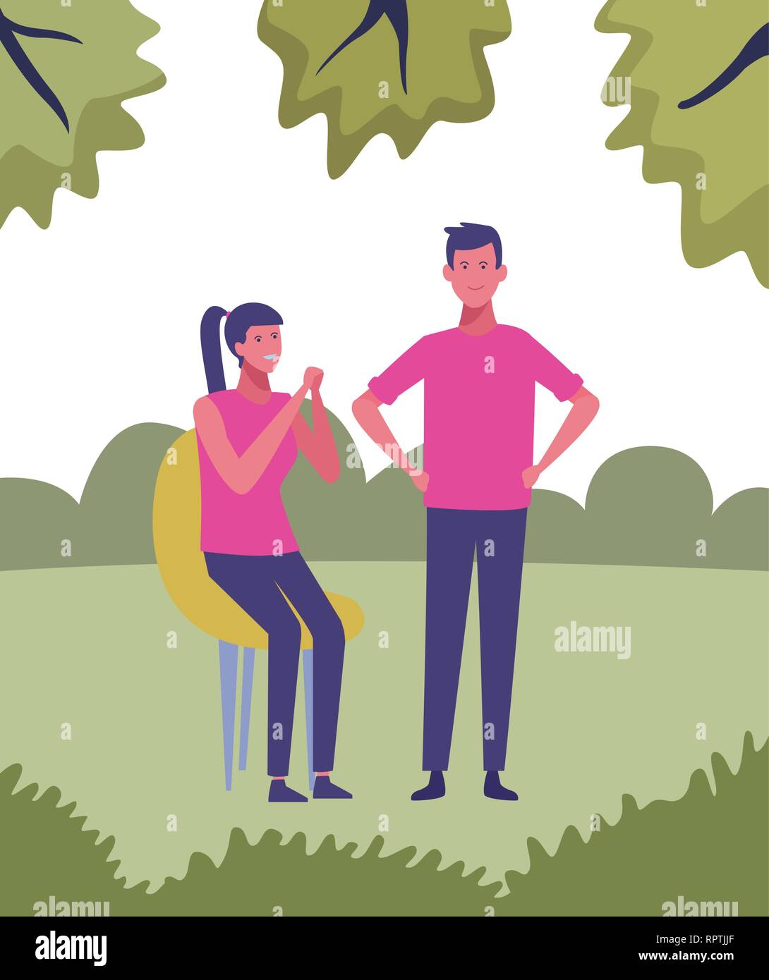young couple cartoon Stock Vector Image & Art - Alamy