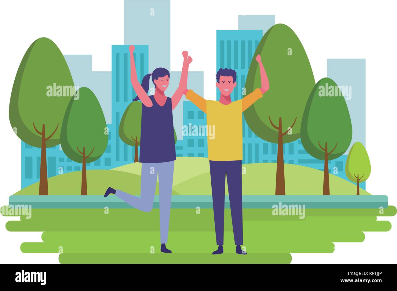 young couple cartoon Stock Vector Image & Art - Alamy