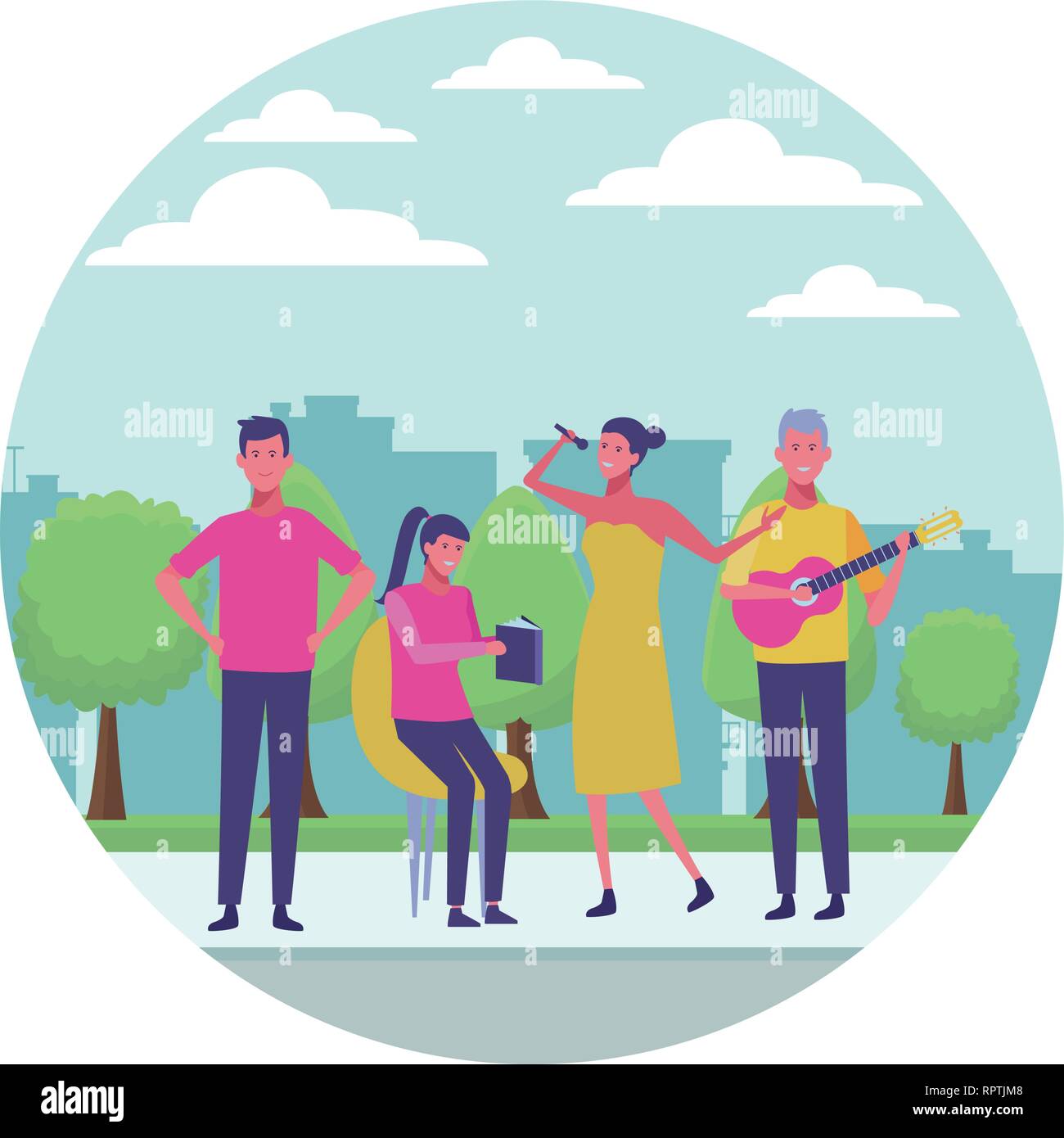 young people cartoon Stock Vector Image & Art - Alamy