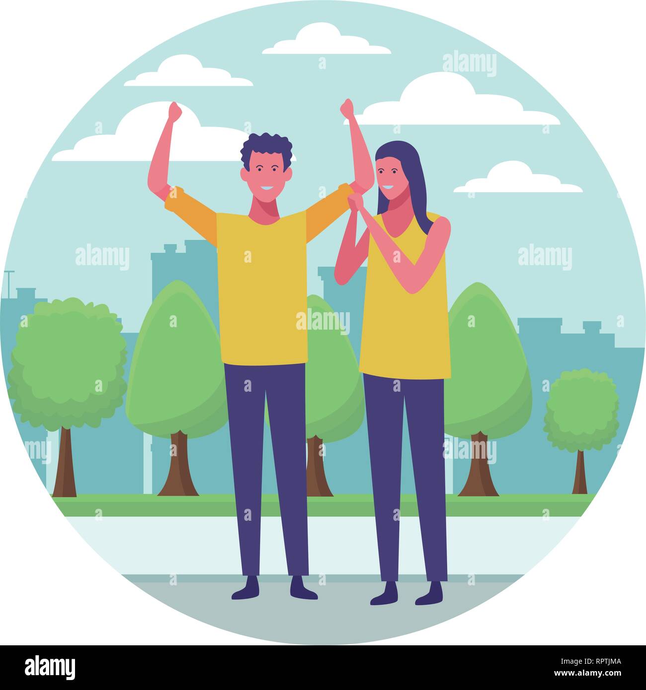 young couple cartoon Stock Vector Image & Art - Alamy