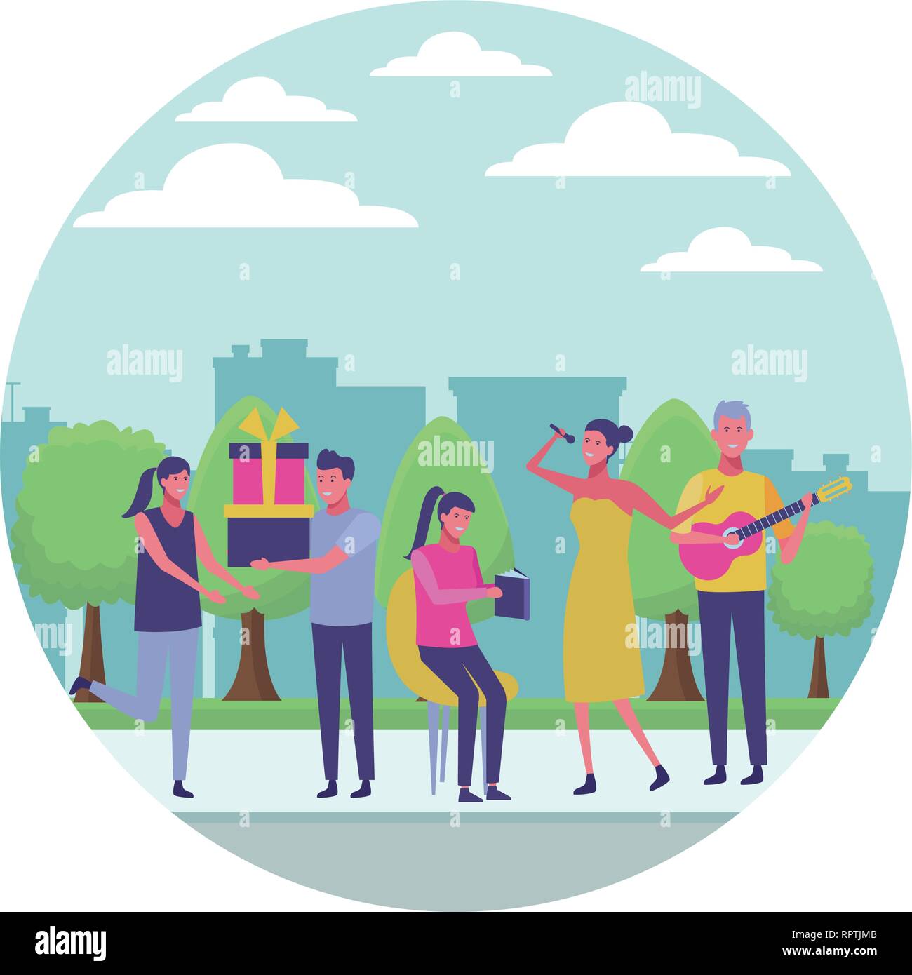 young people cartoon Stock Vector Image & Art - Alamy