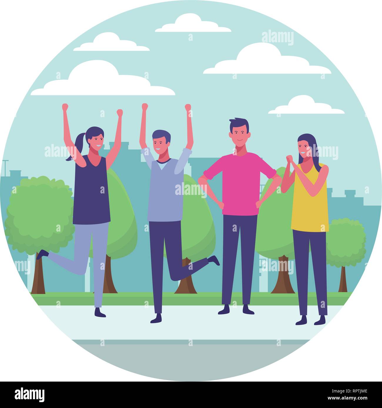young people cartoon Stock Vector Image & Art - Alamy