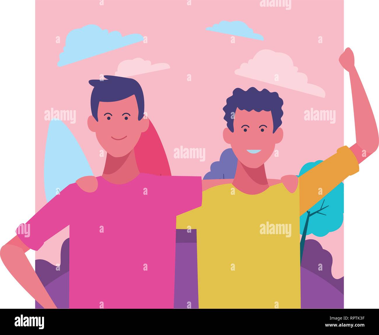 young men cartoon Stock Vector Image & Art - Alamy
