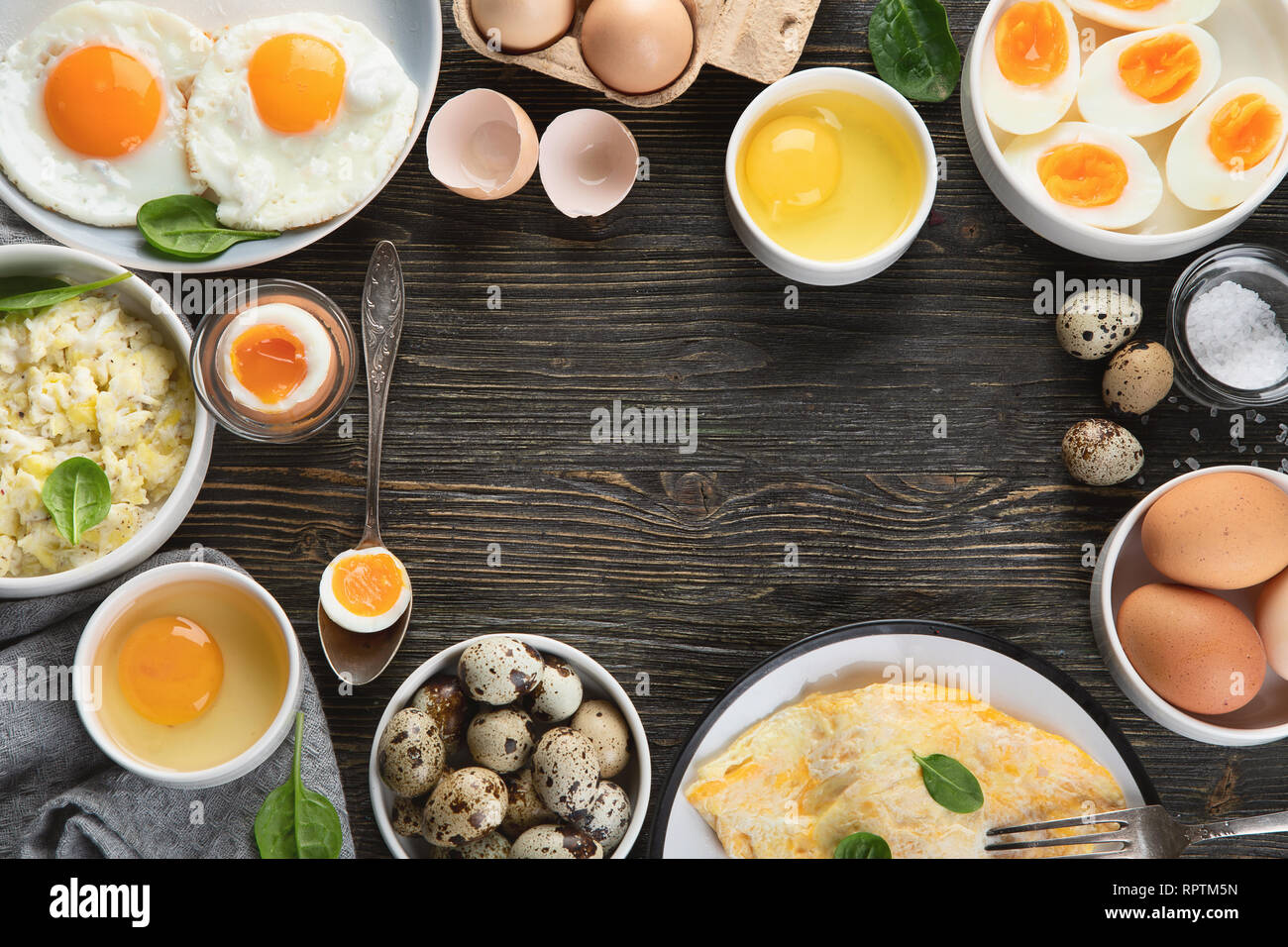 Different ways of cooking eggs hi-res stock photography and images - Alamy