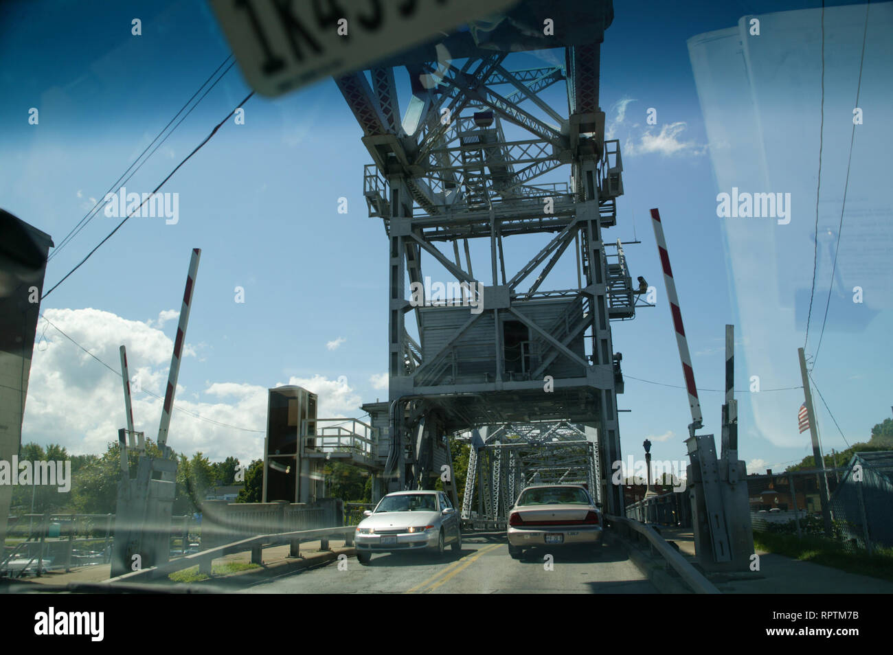 Driving across the Bascule Lift Bridge over Ashtabula Harbor, Ashtabula ...