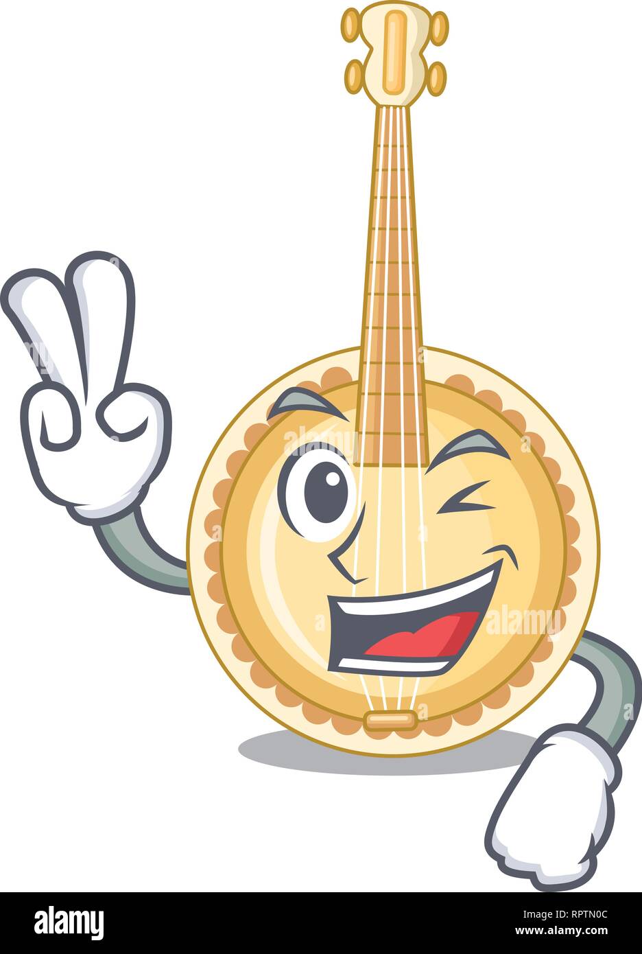 Two finger banjo in the cartoon music room Stock Vector Image & Art - Alamy