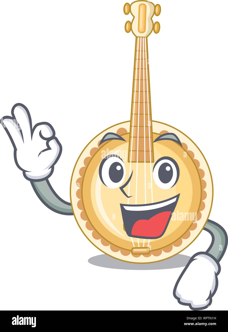 Okay banjo in the cartoon music room Stock Vector Image & Art - Alamy