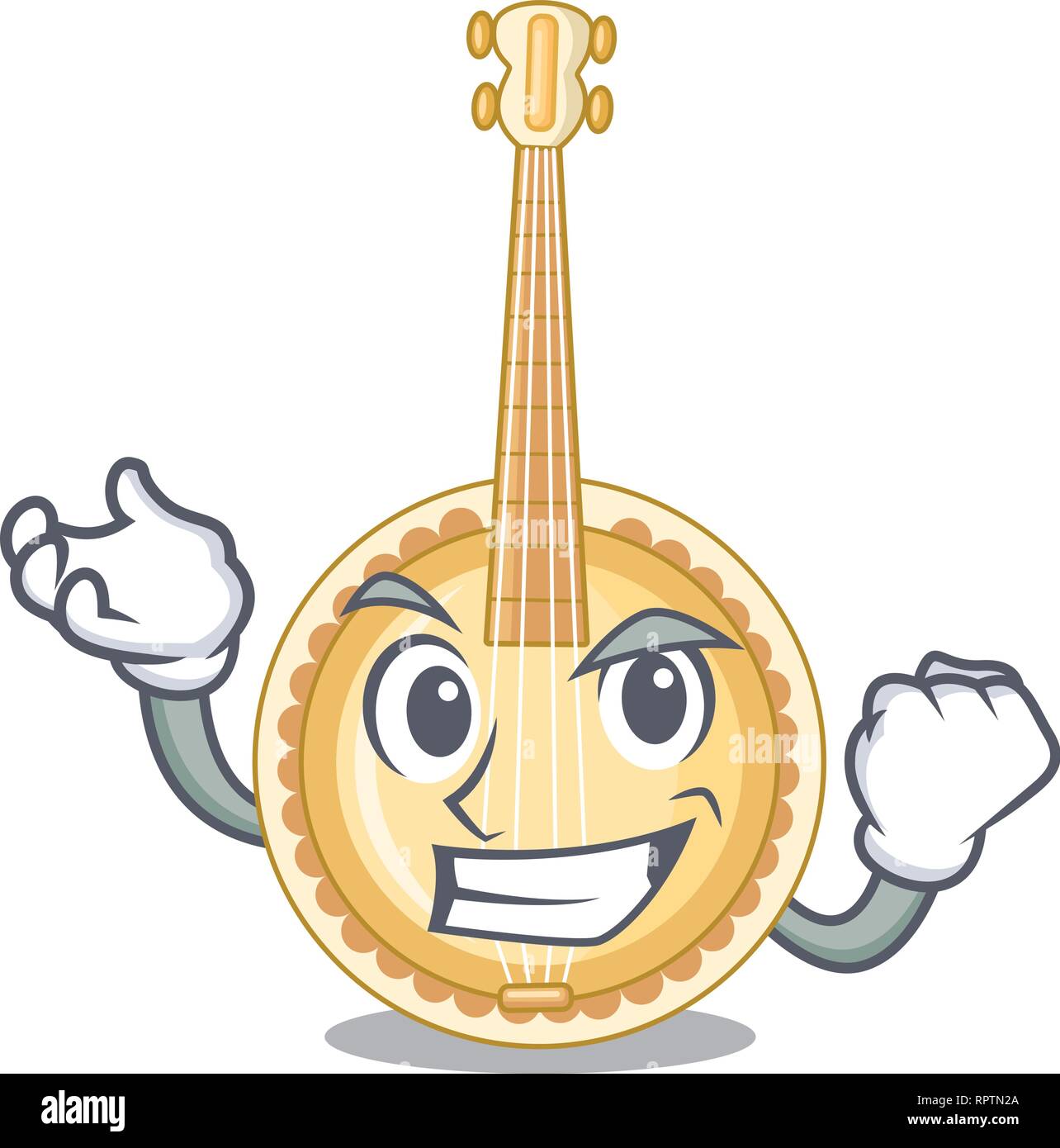 Successful banjo in the cartoon music room Stock Vector Image & Art - Alamy