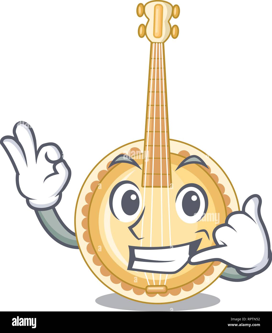Call me miniature banjo in the cartoon shapes Stock Vector Image & Art ...