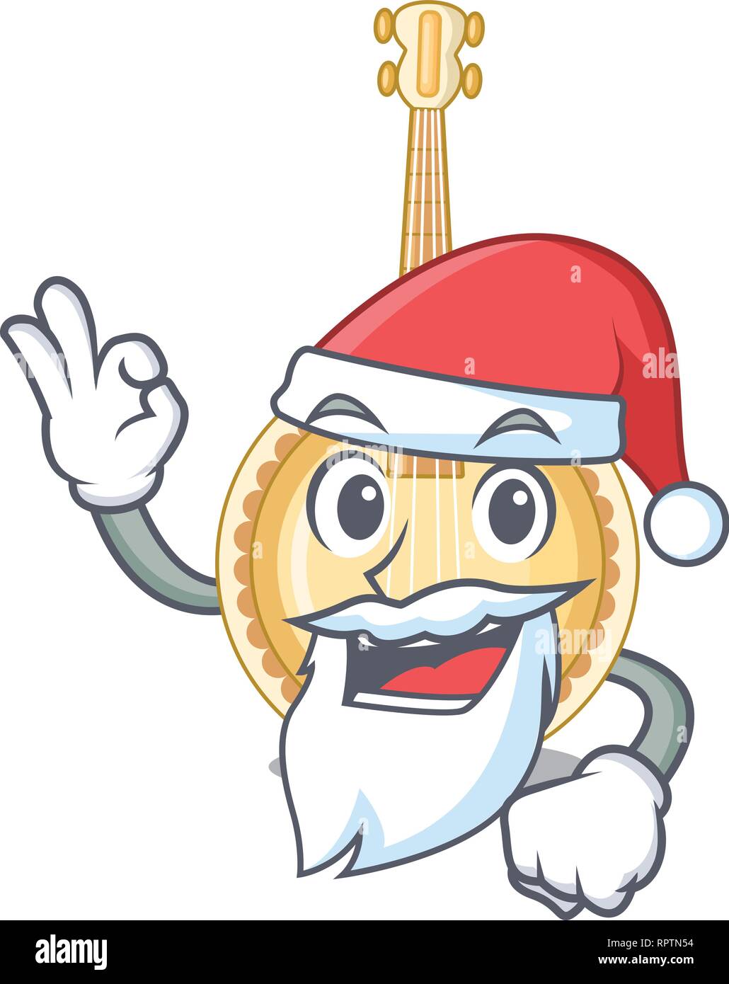 Santa miniature banjo in the cartoon shapes Stock Vector Image & Art ...