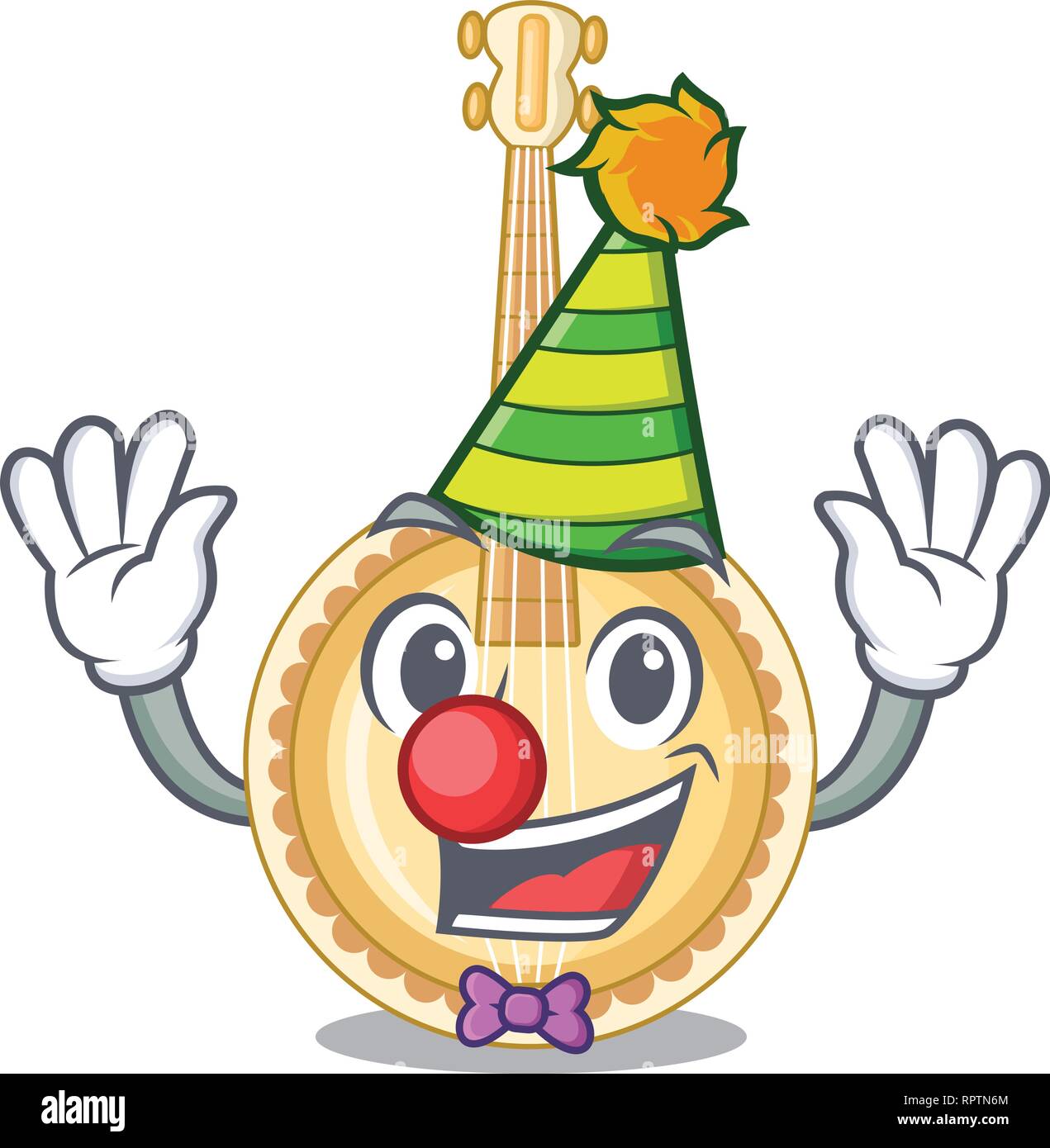 Clown miniature banjo in the cartoon shapes Stock Vector Image & Art ...