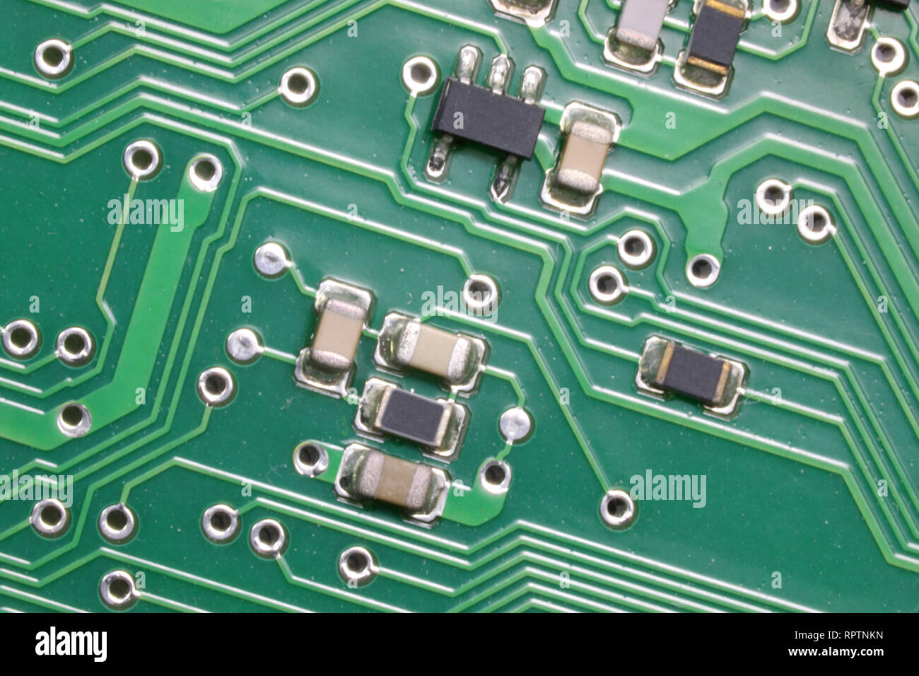 miniaturized electronic components of an electrical circuit ...