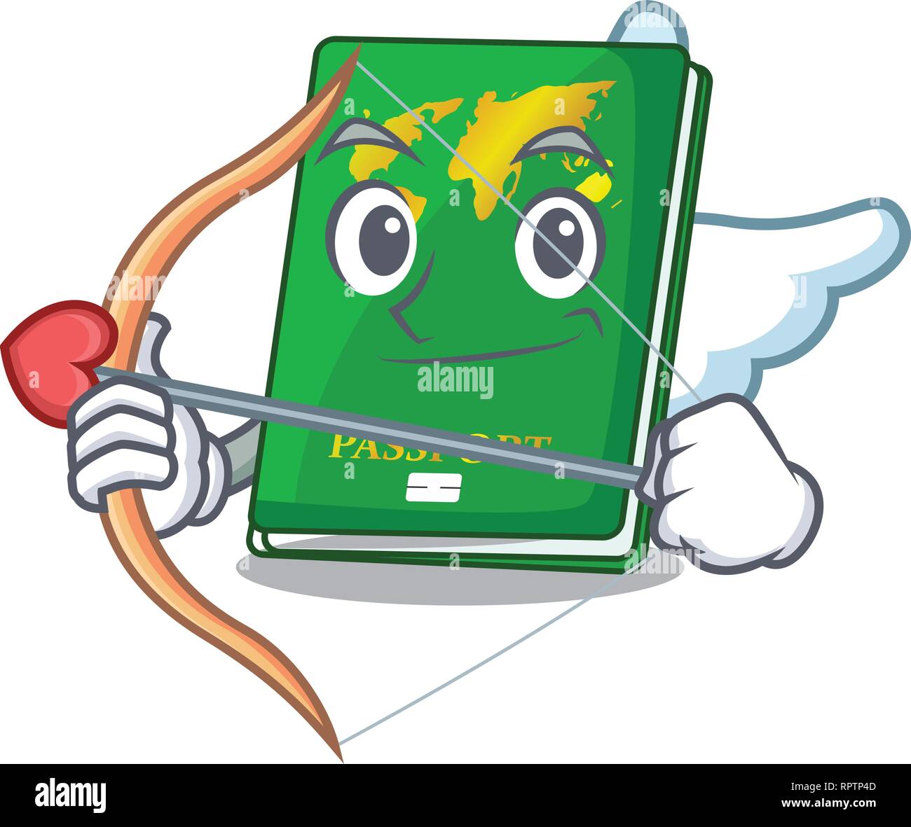 Cupid green passport in a character bag Stock Vector Image & Art - Alamy