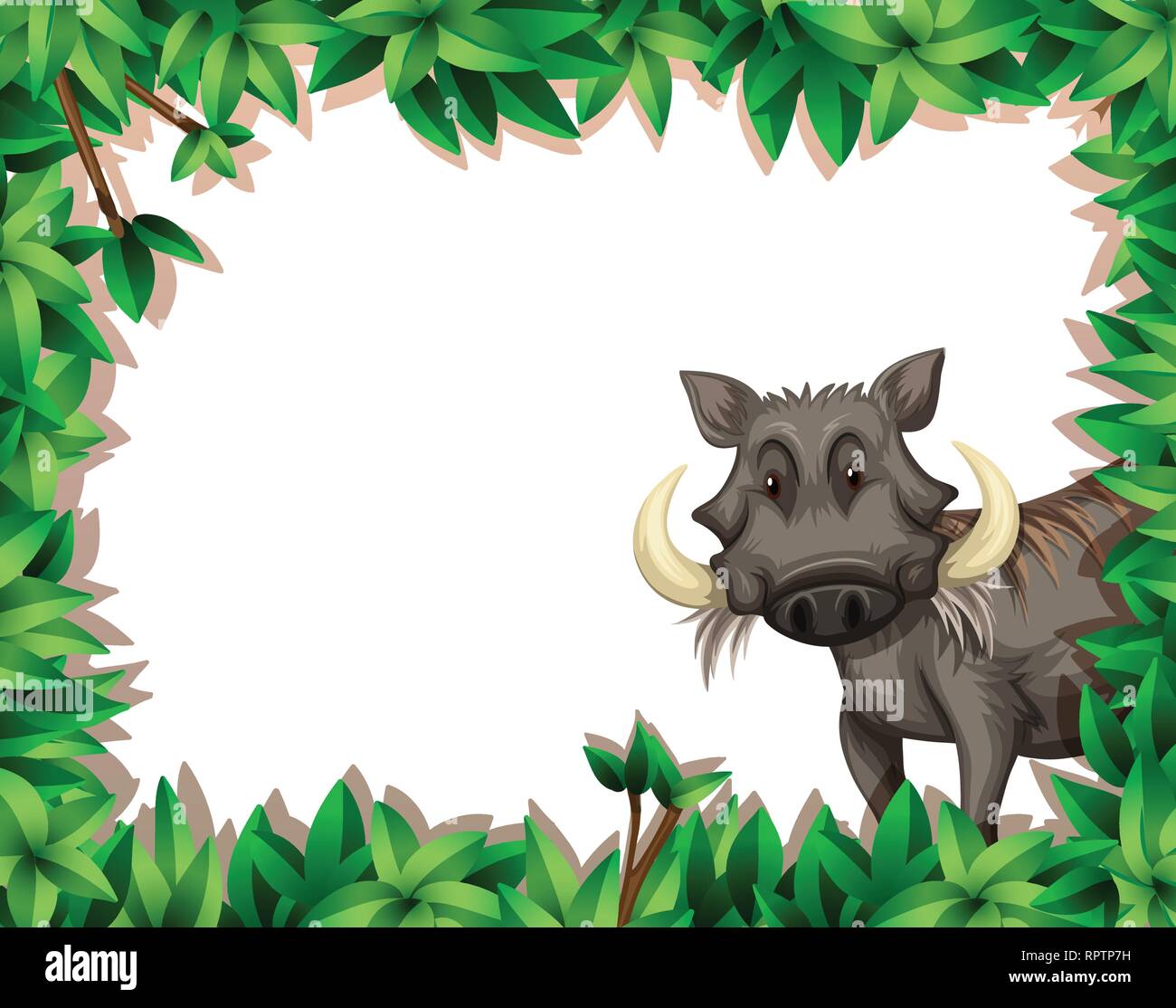 Cartoon Illustration Warthog Animal Character Stock Photos & Cartoon ...