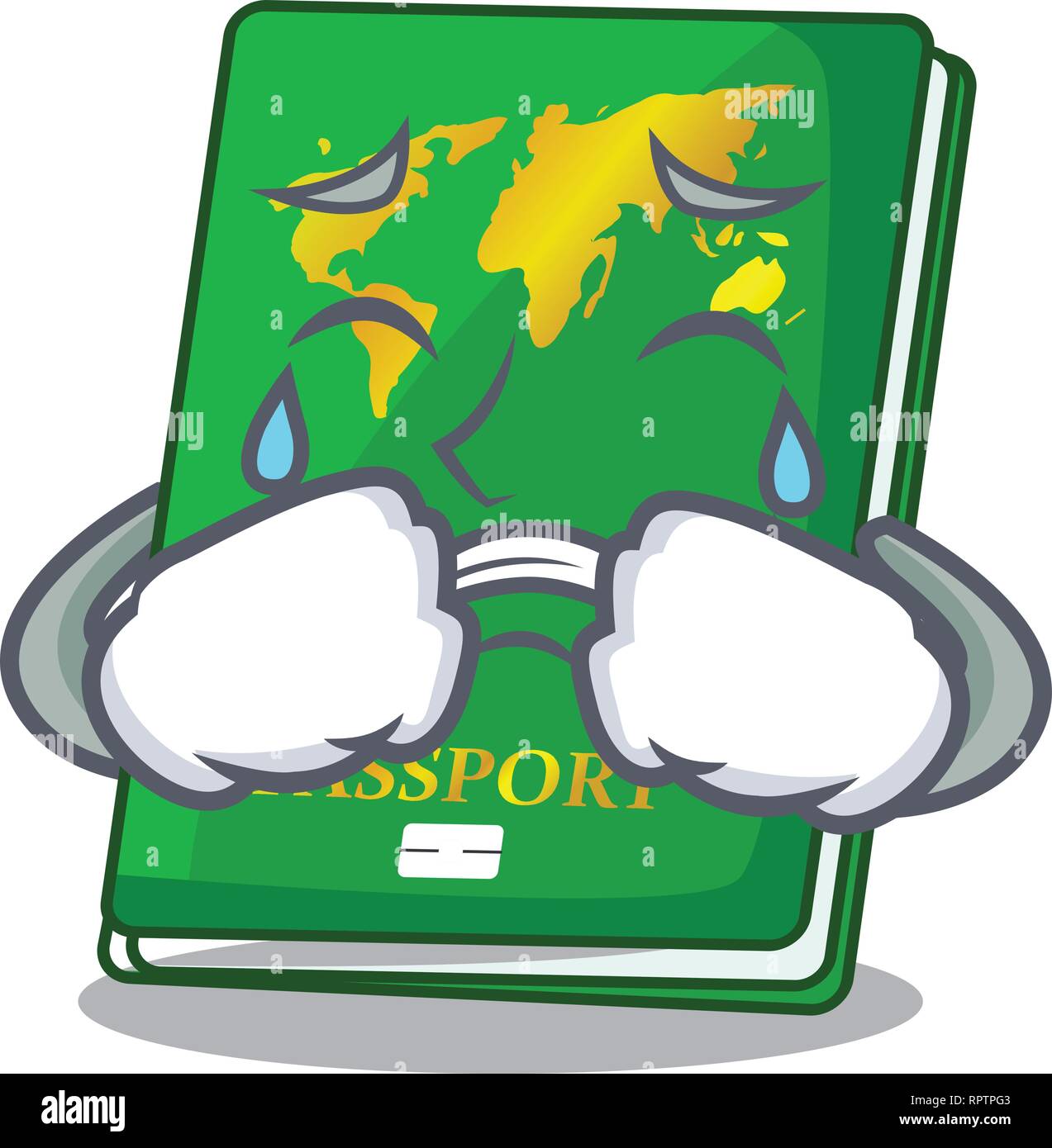 Crying green passports isolated in the cartoons Stock Vector Image ...