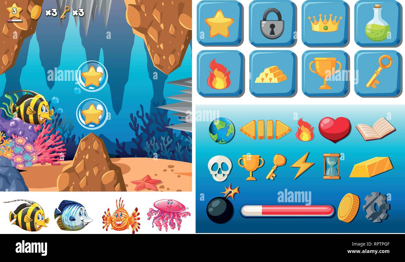 Gaming key illustration vector Stock Vector Images - Alamy