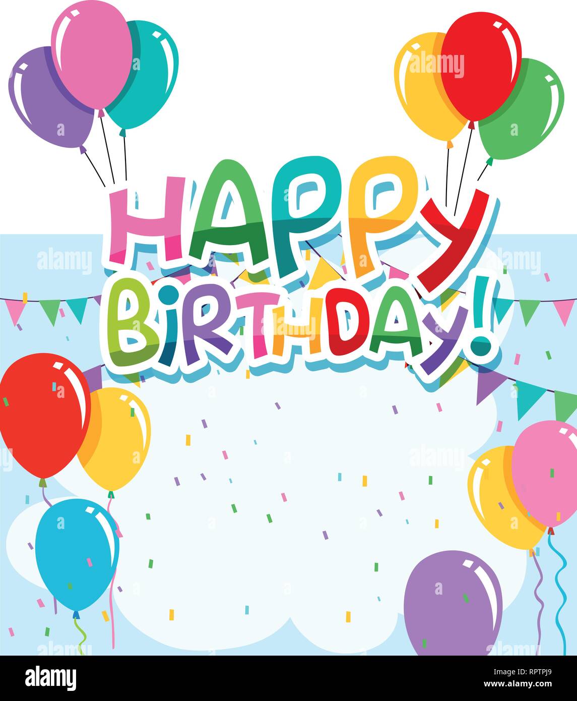 Happy birthday card concept illustration Stock Vector Image & Art - Alamy