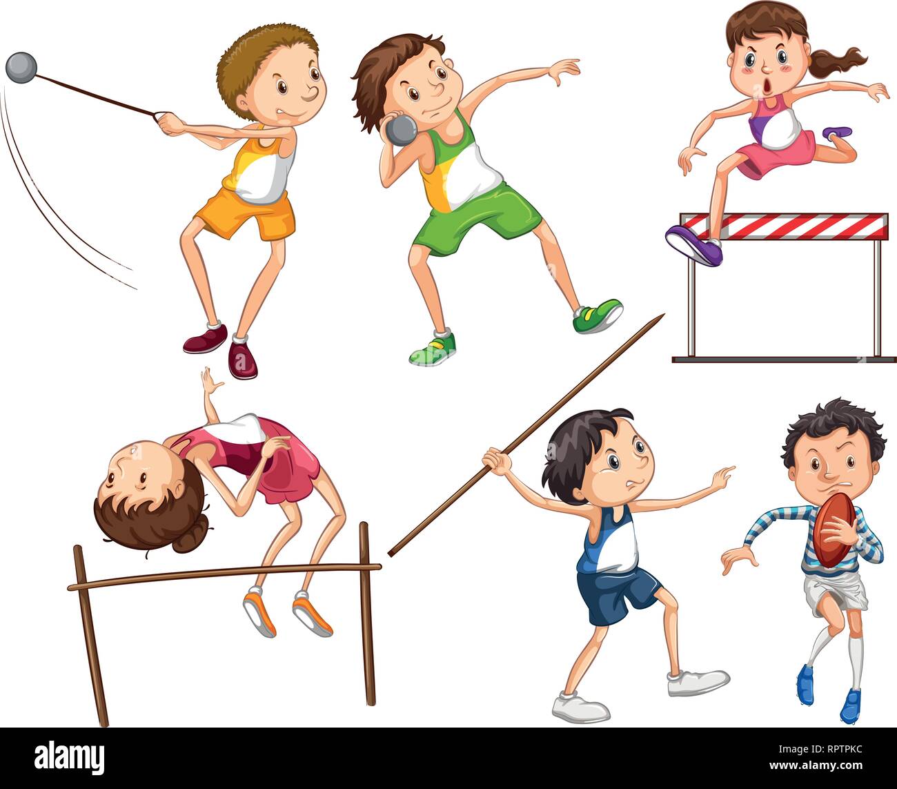 Sets of people doing sports illustration Stock Vector Image & Art - Alamy