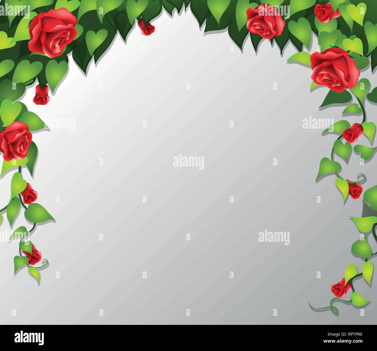 Rose frame illustration Stock Vector Images - Alamy