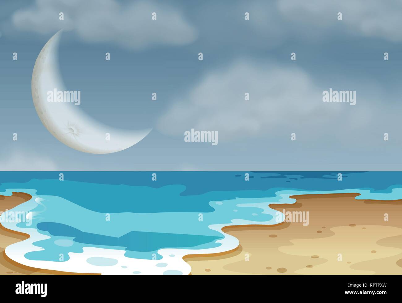 A simple nature beach illustration Stock Vector Image & Art - Alamy