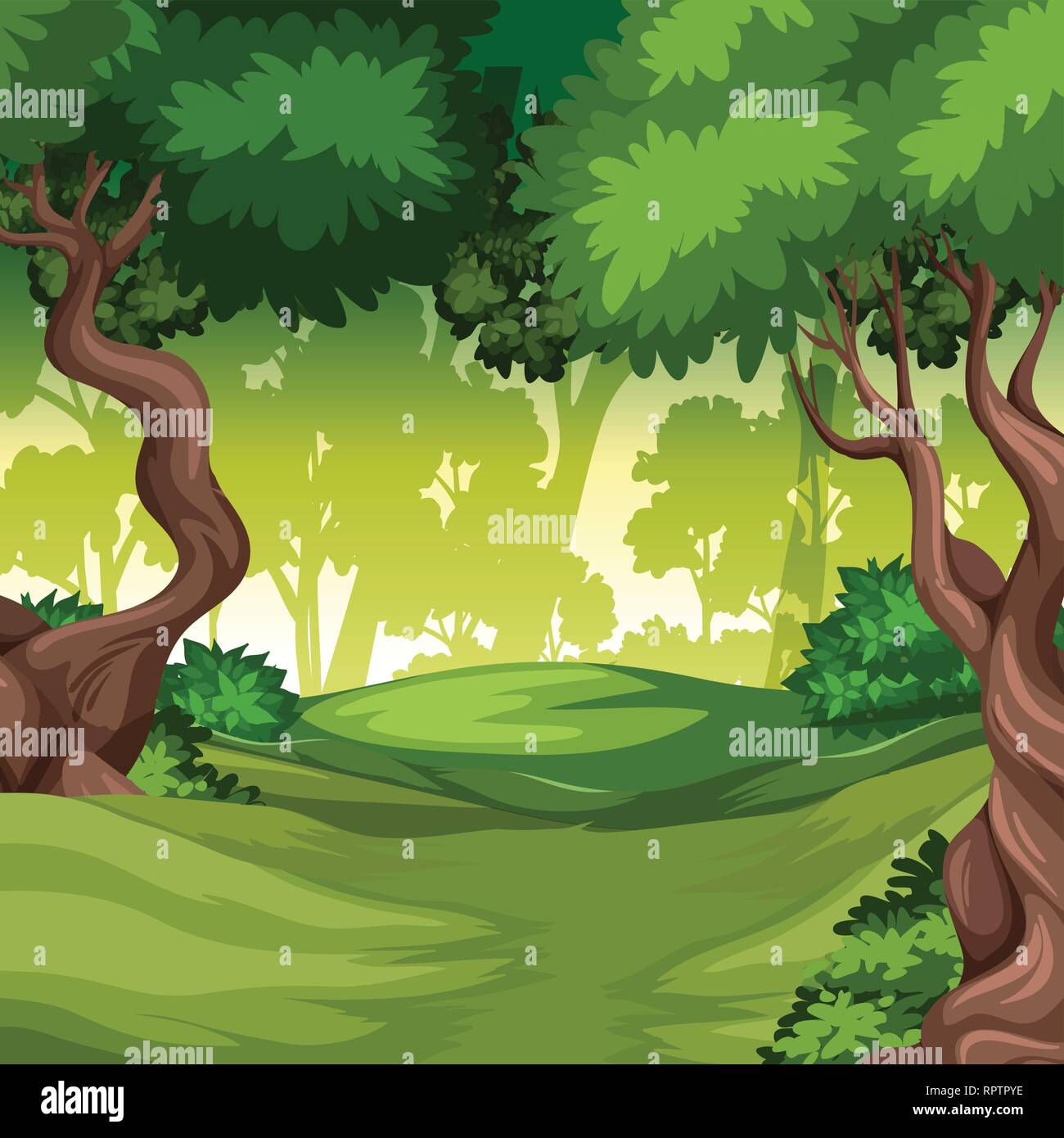 A tropical rainforest background illustration Stock Vector Image & Art ...