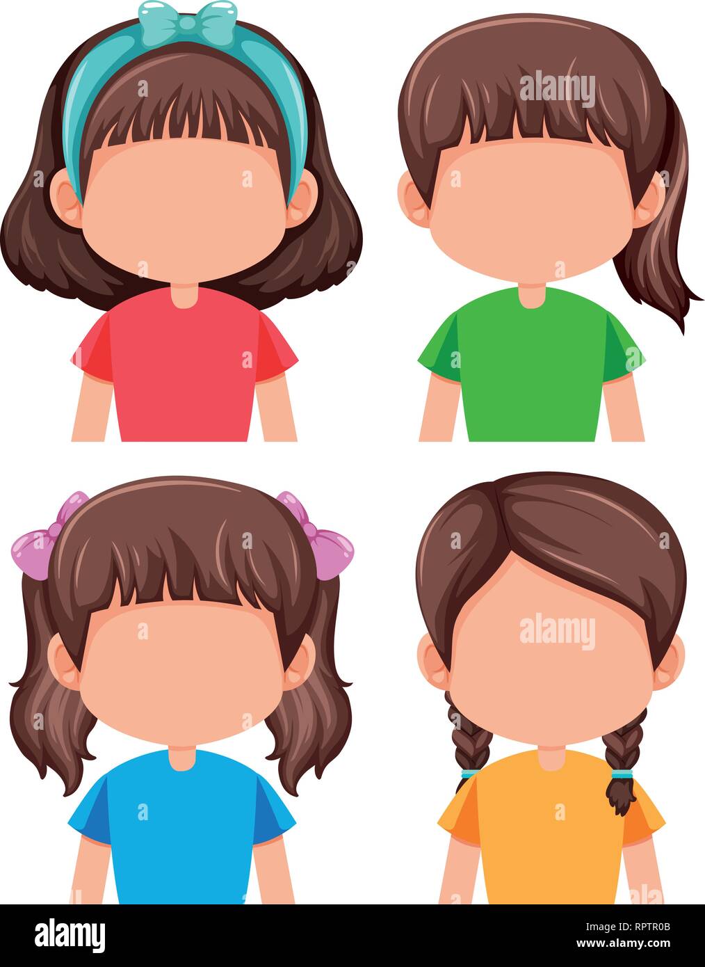 Girl Brown Hair Clipart
