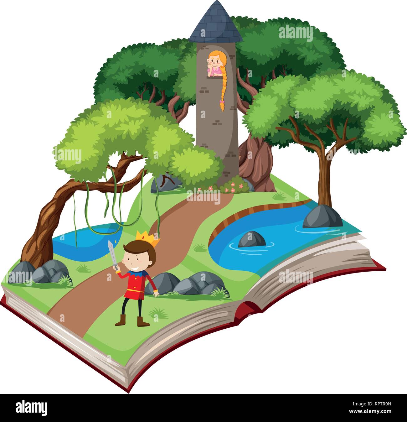 Reading fairy tale Cut Out Stock Images & Pictures - Alamy