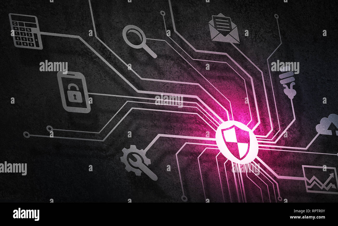 Digital background with social interaction and connection concept Stock ...