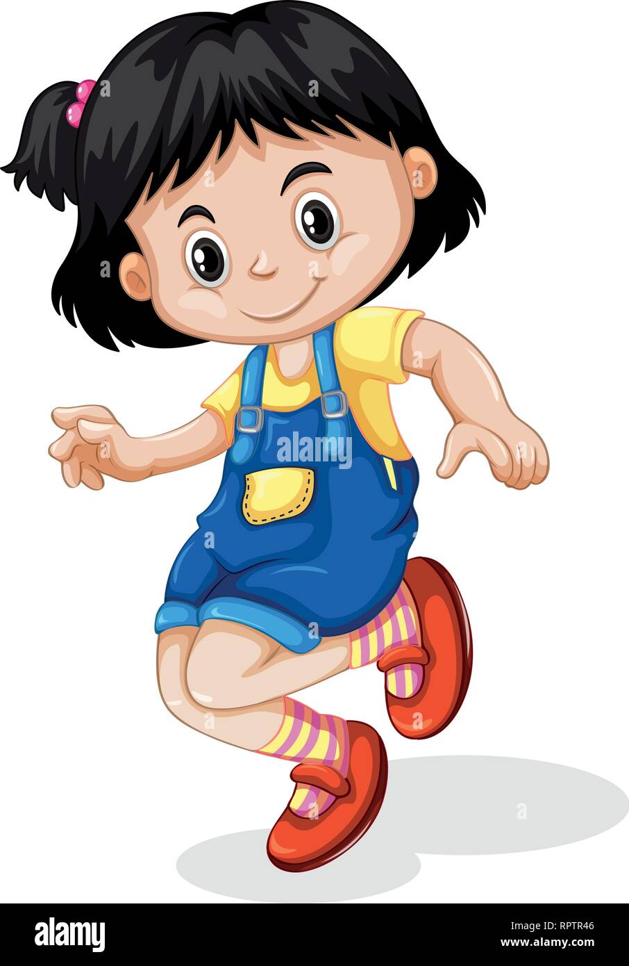 An asian girl character illustration Stock Vector Image & Art - Alamy