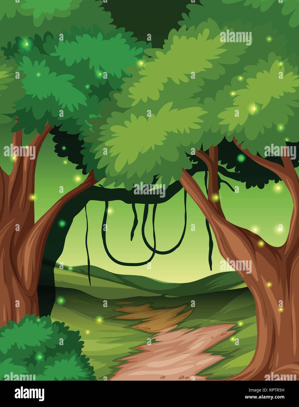 A tropical rainforest background illustration Stock Vector Image & Art ...