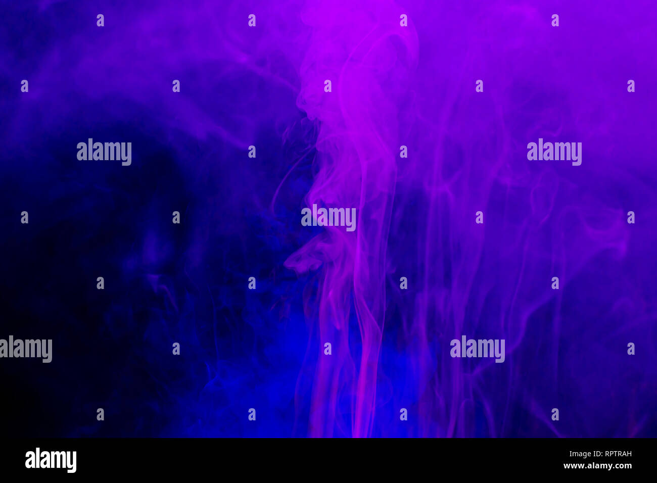 Smoke colorful background. Neon colors explosion. Blue pink smoke ...