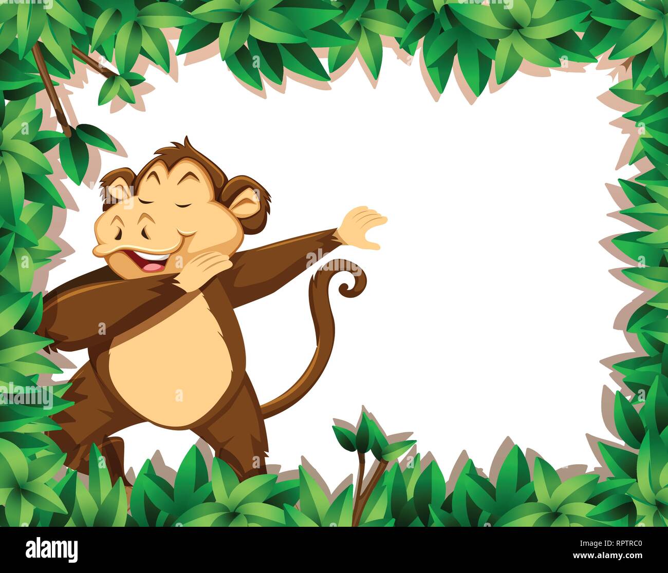 A monkey in nature frame illustration Stock Vector Image & Art - Alamy