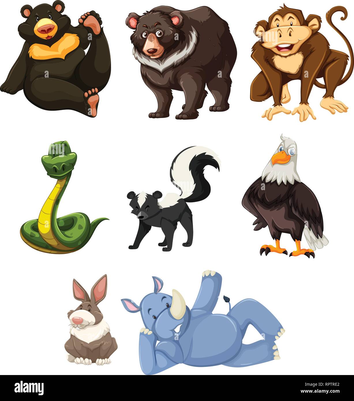 Animals white Stock Vector Images - Alamy