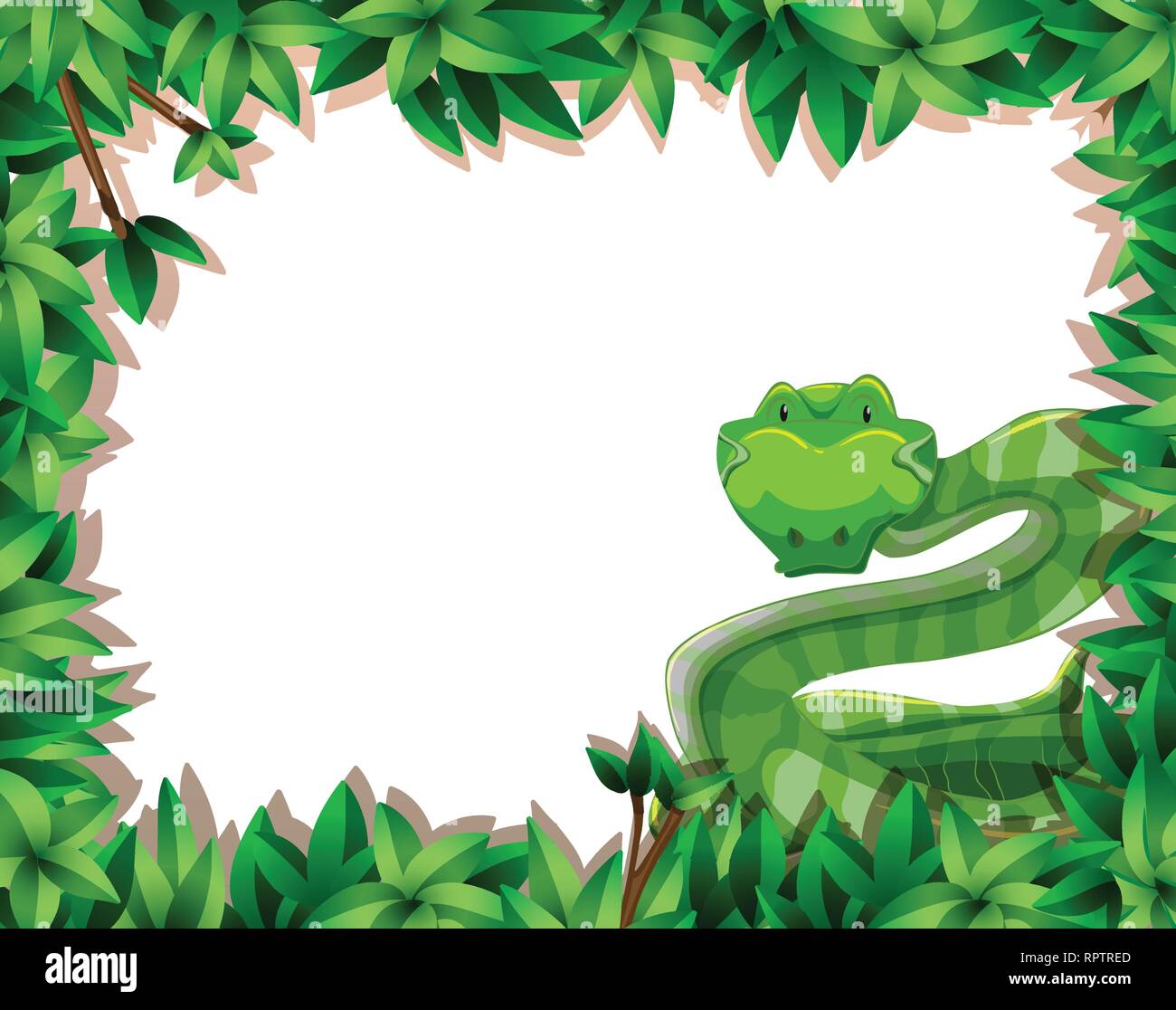 A snake in nature frame illustration Stock Vector Image & Art - Alamy