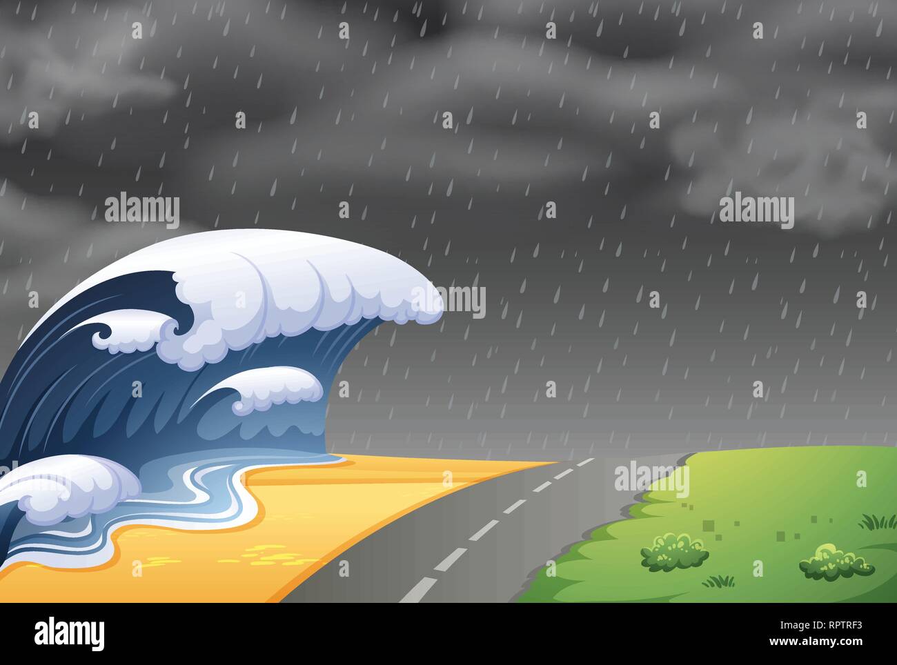 Tsunami Drawing Stock Photos & Tsunami Drawing Stock Images - Alamy