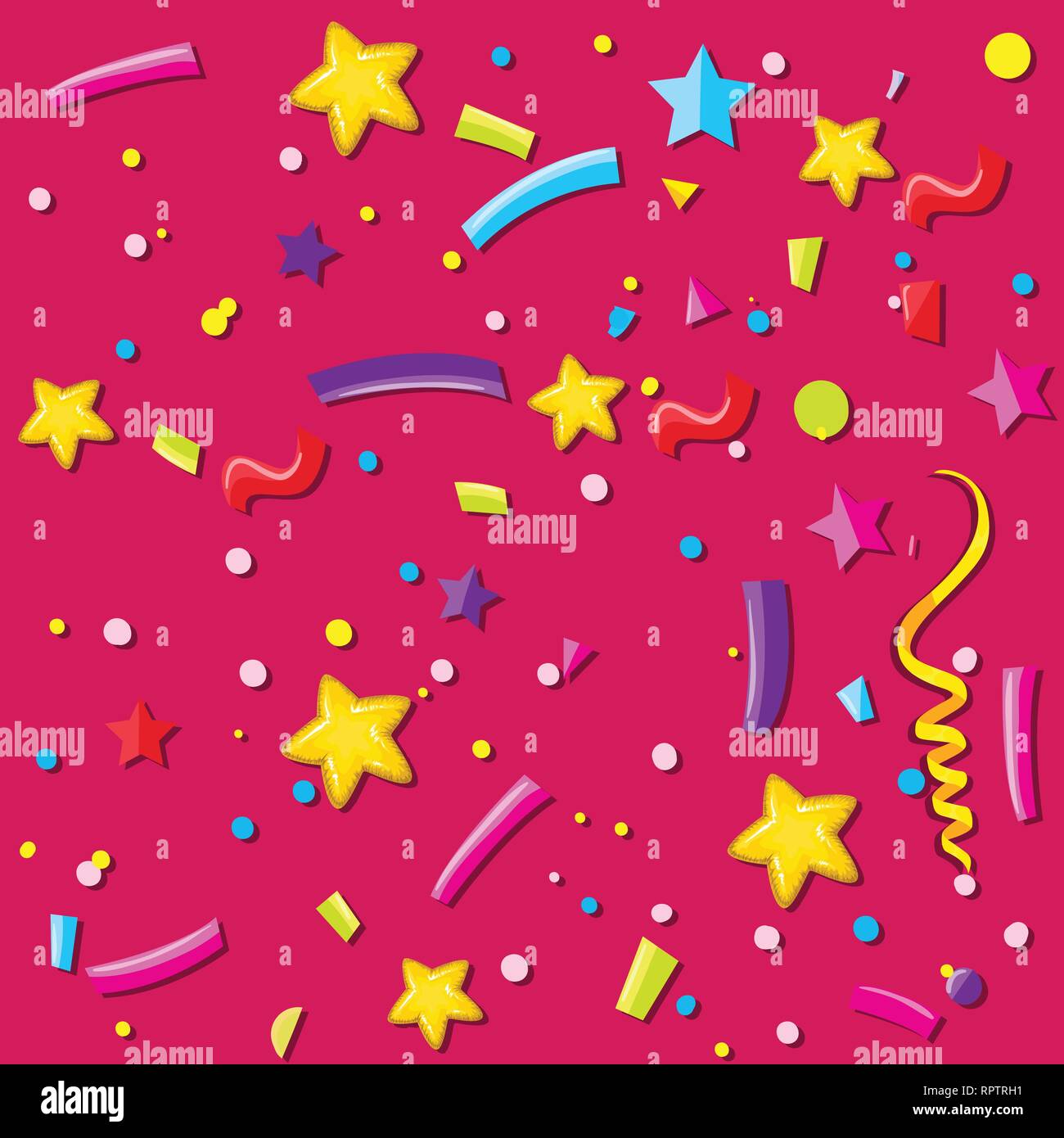 Pink streamer celebration background illustration Stock Vector Image ...