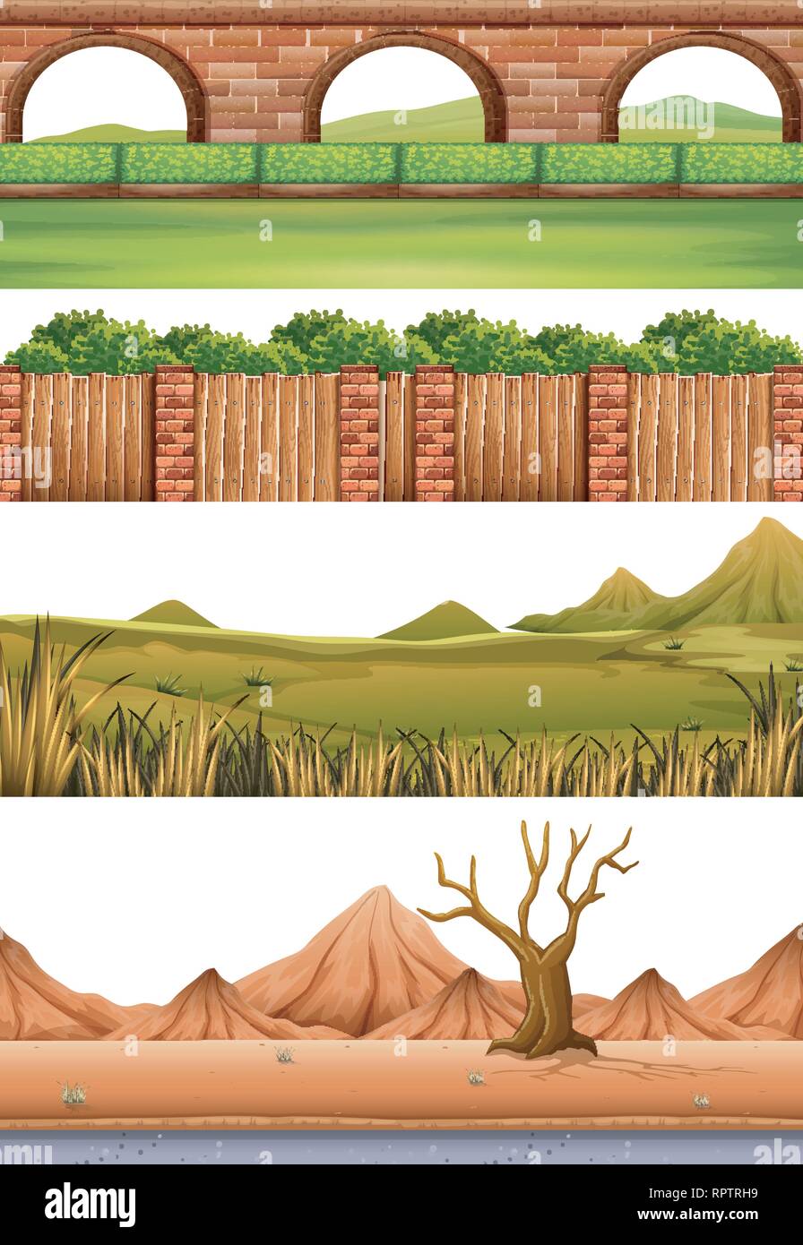 Set of different scenes illustration Stock Vector Image & Art - Alamy