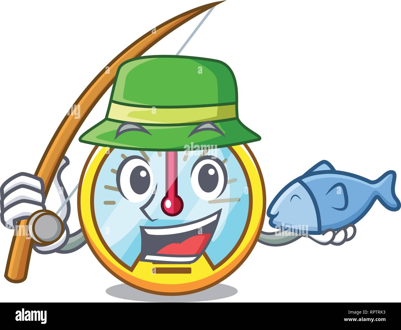 Fishing speedometer isolated with in the mascot Stock Vector Image ...