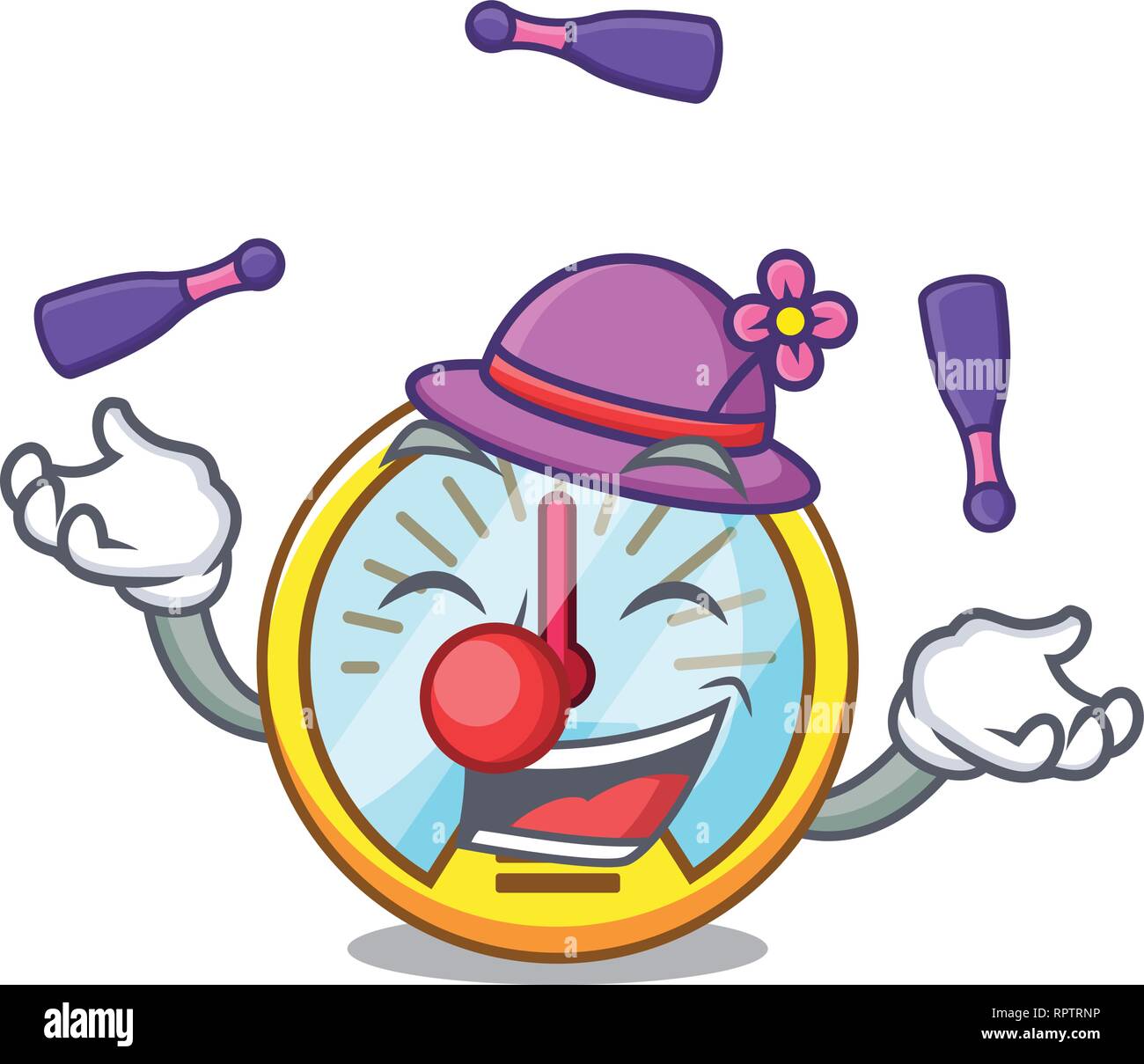 Juggling speedometer on a in cartoon motorbike Stock Vector Image & Art ...