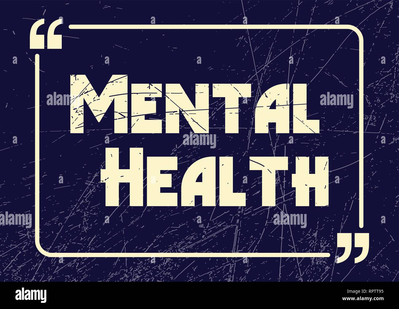 Mental health. Inspirational motivational phrase. Vector illustration ...