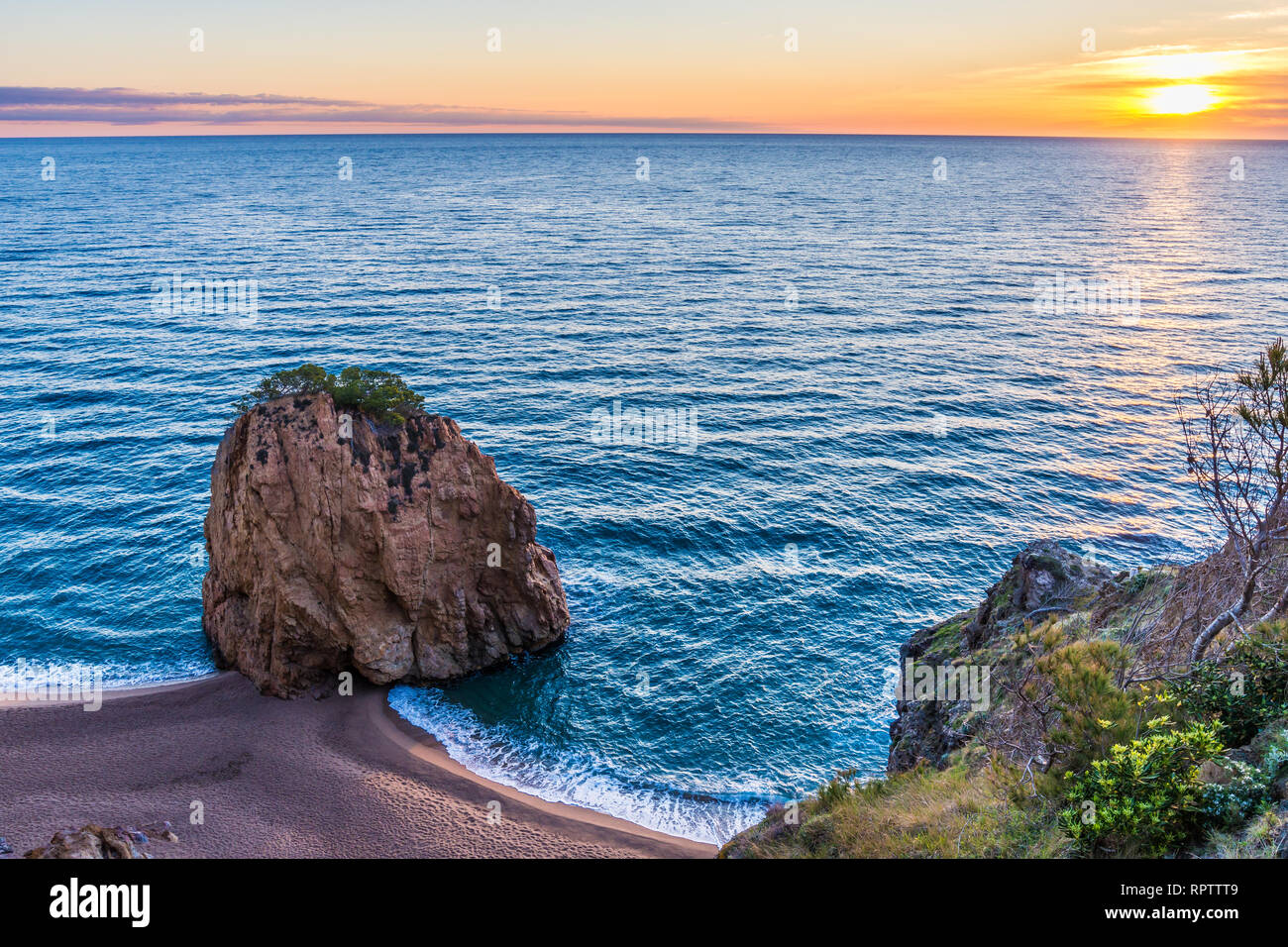 The beautifu beach of Illa Roja Stock Photo - Alamy