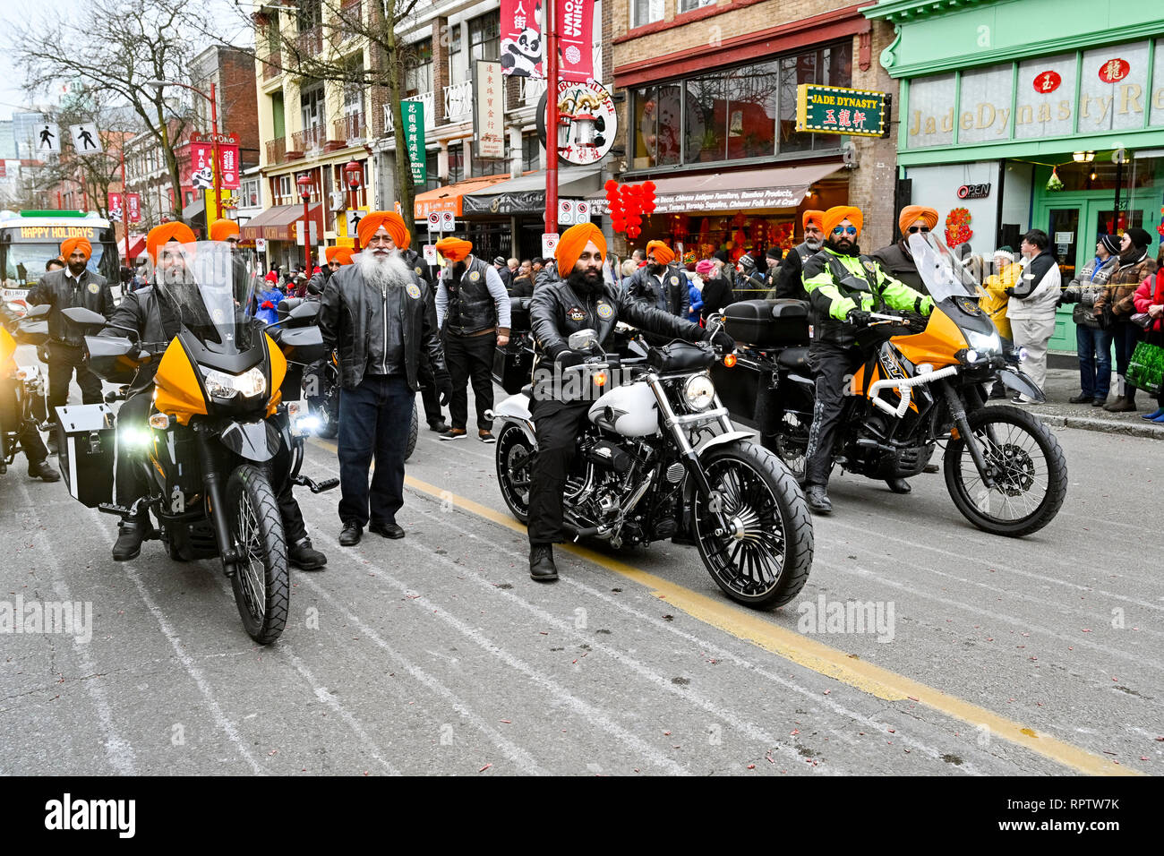 Sikh Motorcycle Club in Parade, Vancouver, British Columbia, Canada ...