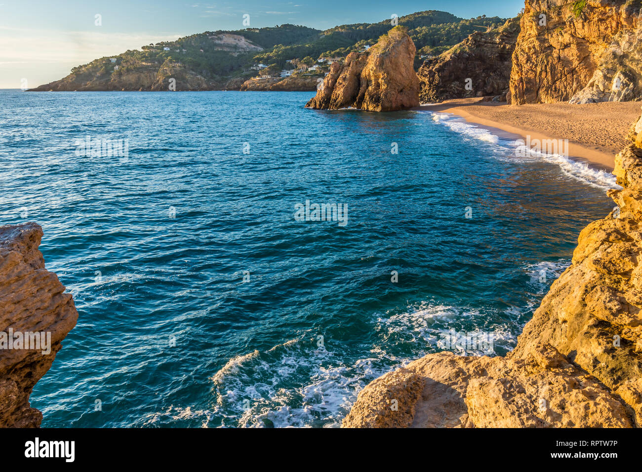 The beautifu beach of Illa Roja Stock Photo - Alamy