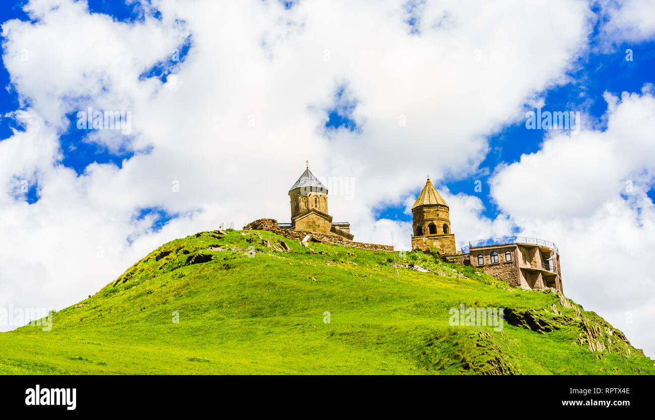 View on Gergeti Trinity Church - Tsminda Sameba - Holy Trinity Church ...